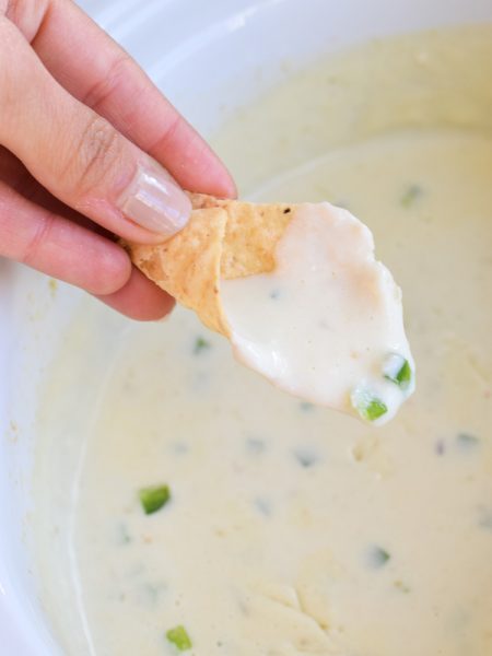 Salsa Verde Queso Dip - Isabel Eats
