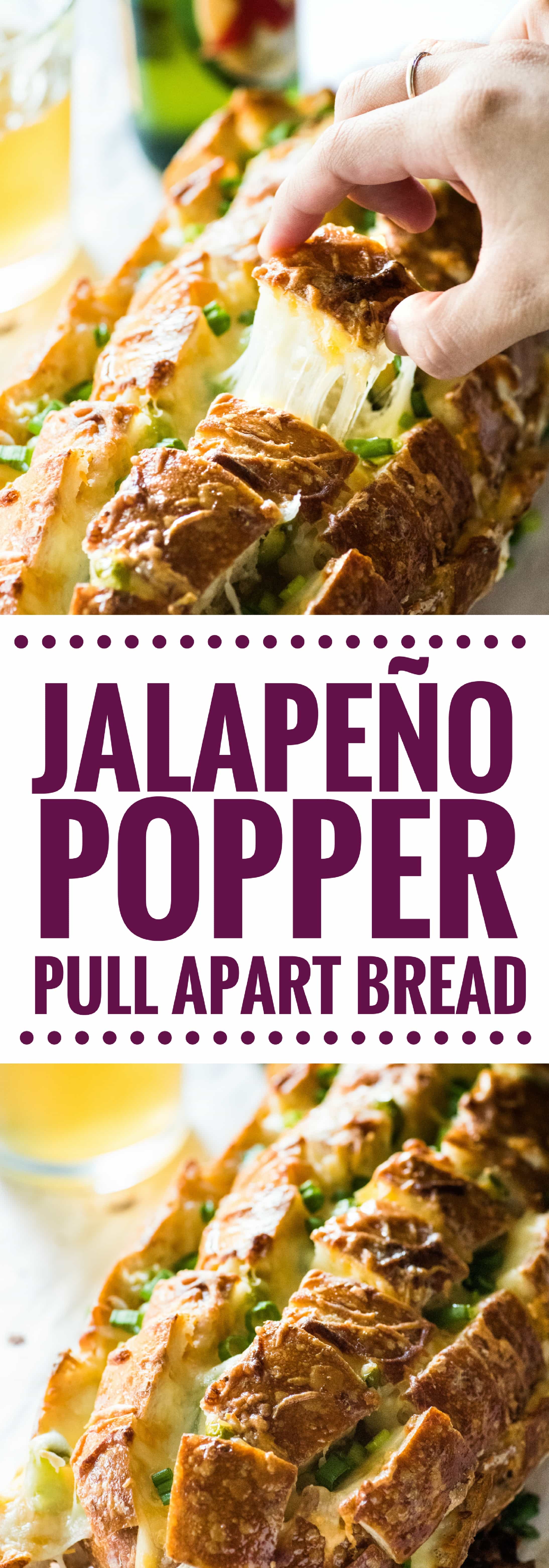 Jalapeño Popper Pull-Apart Bread - Isabel Eats
