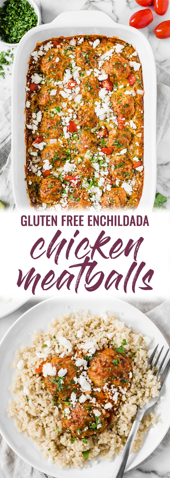 Gluten Free Enchilada Chicken Meatballs - Isabel Eats
