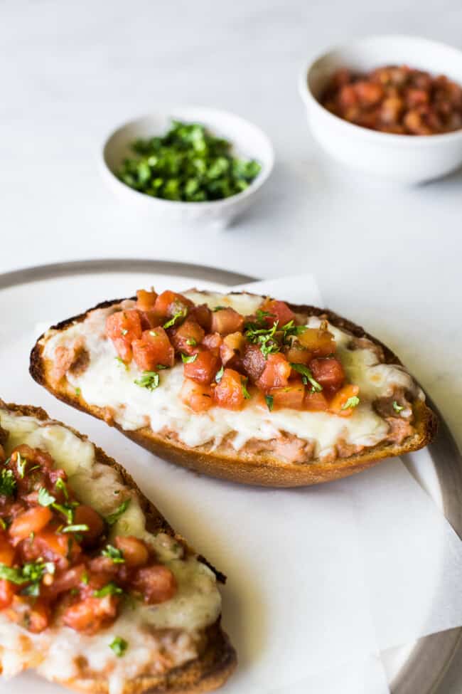 Mexican Molletes - Isabel Eats