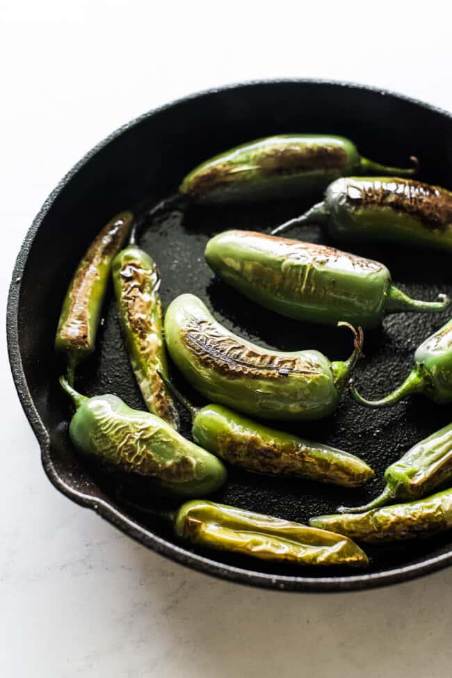 Chiles Toreados (Mexican Blistered Peppers) - Isabel Eats