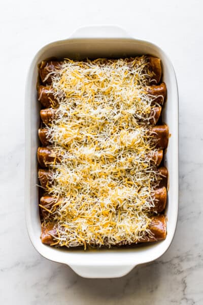 Easy Beef Enchiladas - Isabel Eats