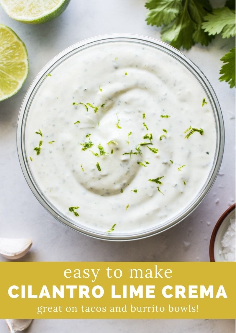 Cilantro Lime Crema - Isabel Eats