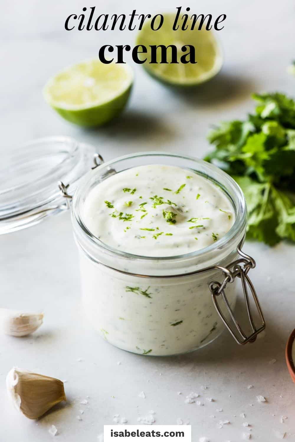 Cilantro Lime Crema - Isabel Eats
