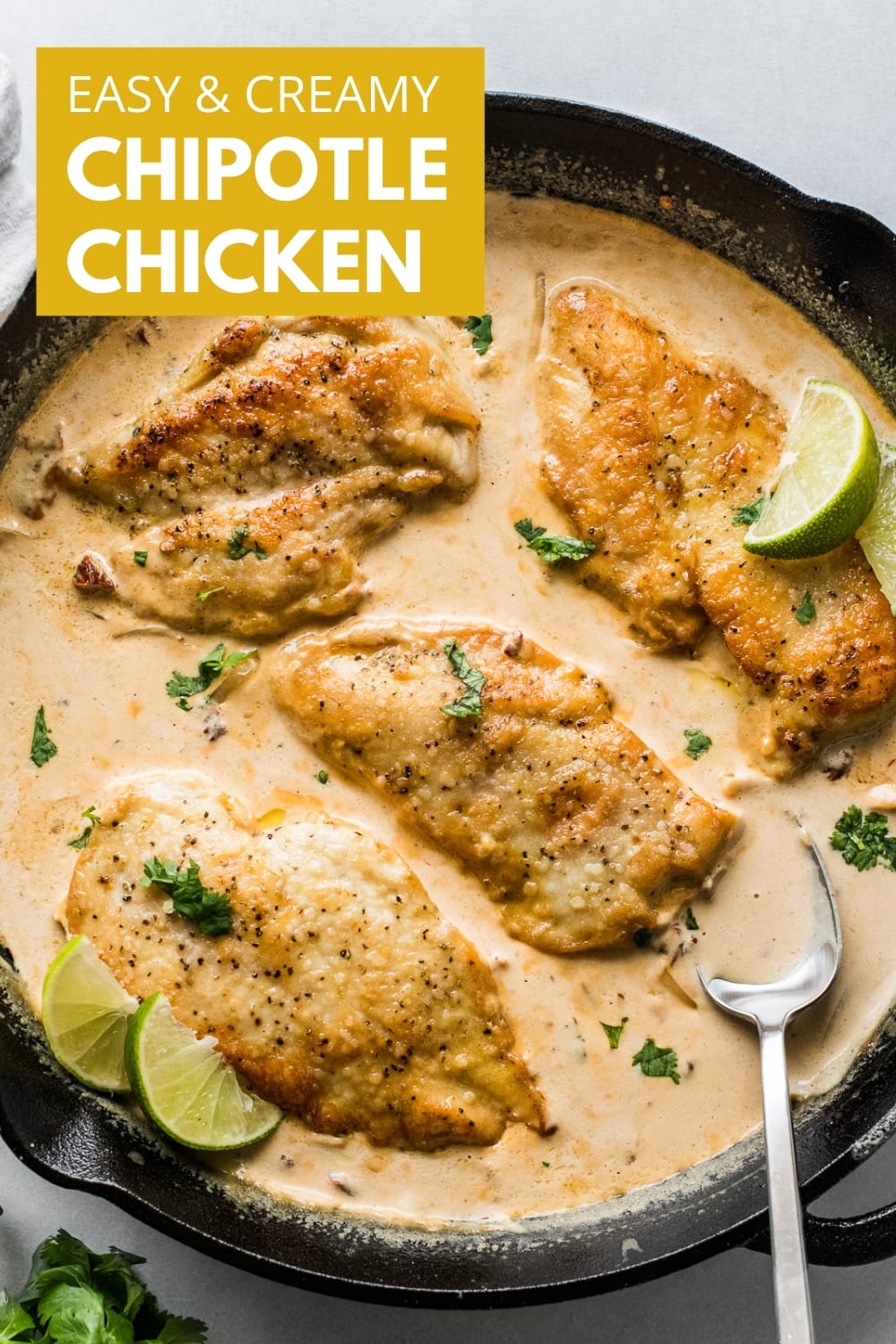 Pollo en Crema de Chipotle - Isabel Eats