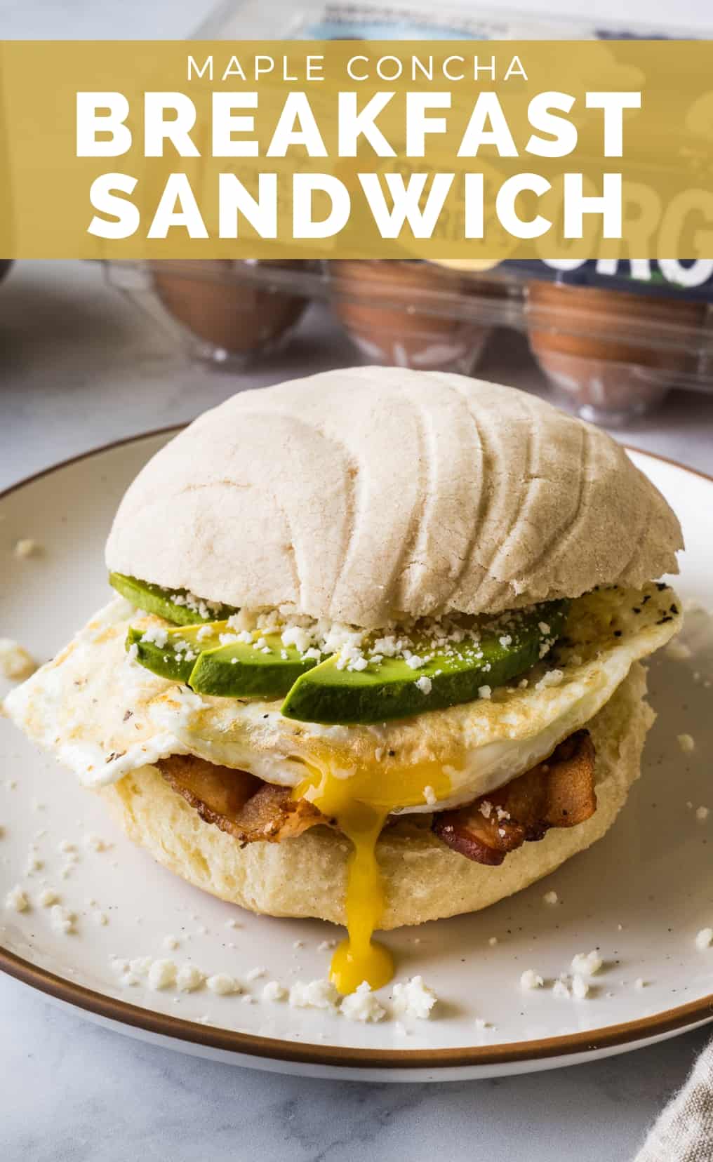 Concha Breakfast Sandwich - Isabel Eats