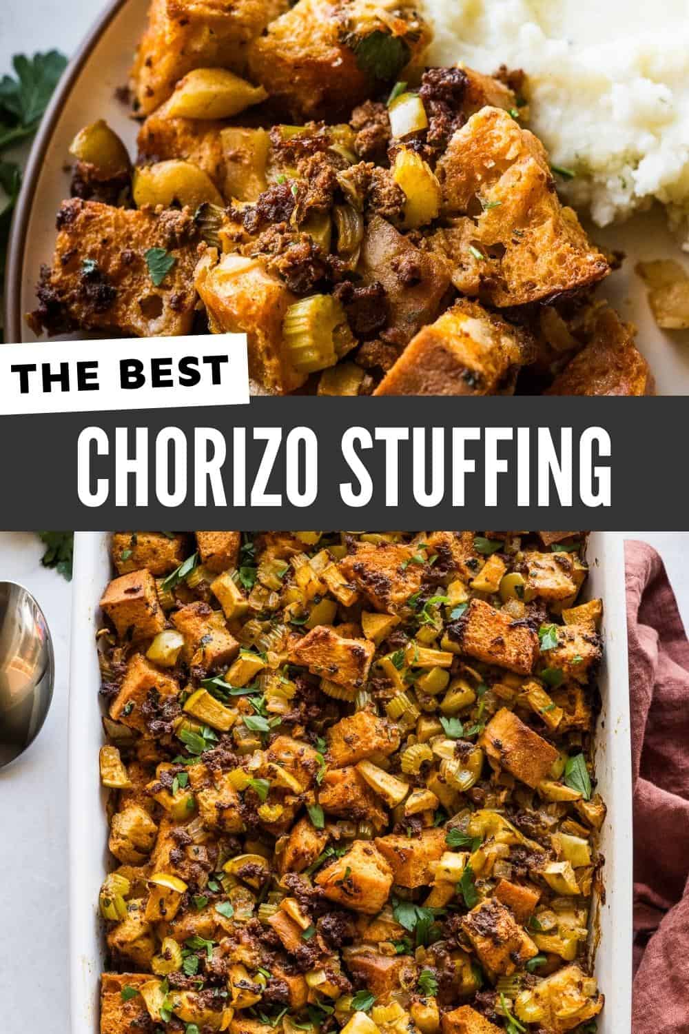 Chorizo Stuffing - Isabel Eats