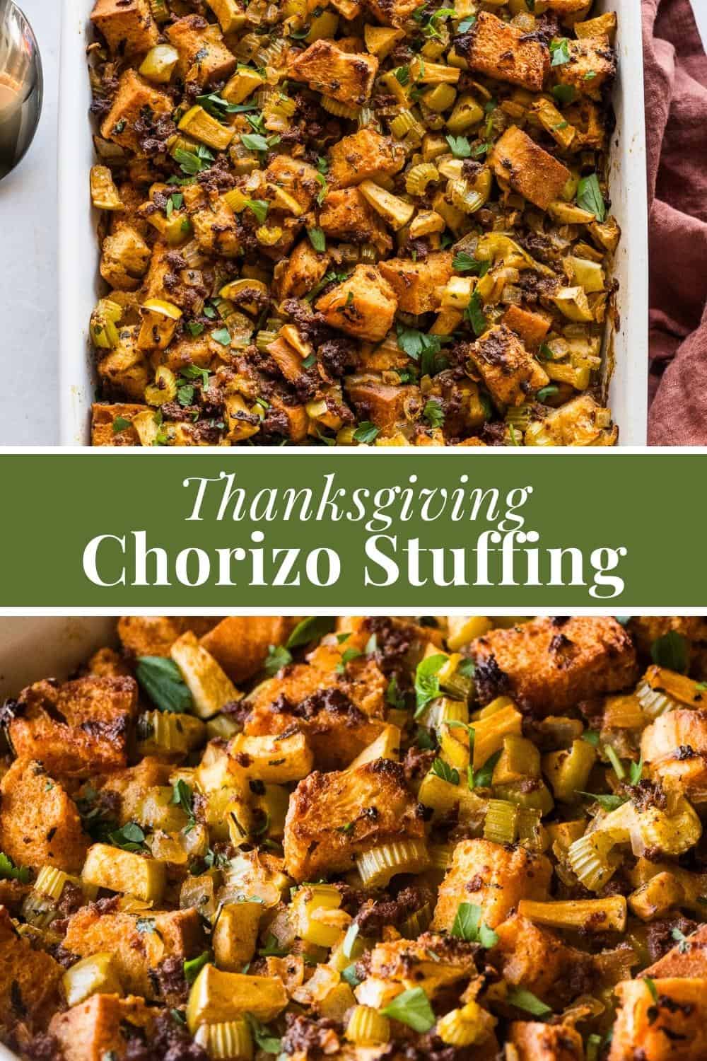 Chorizo Stuffing - Isabel Eats