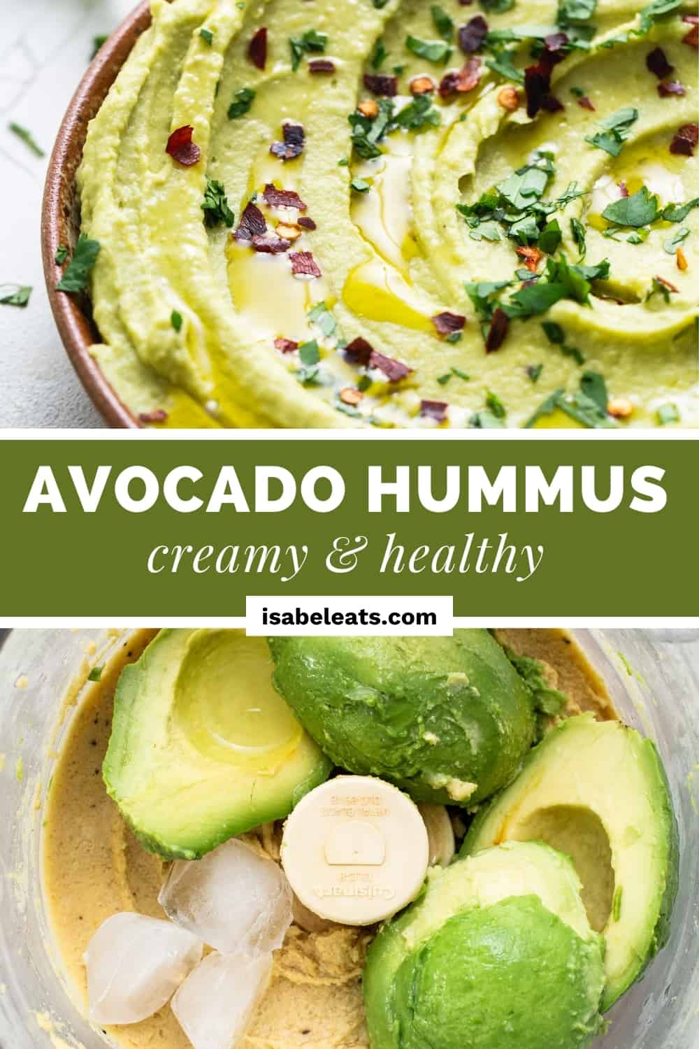 Avocado Hummus - Isabel Eats