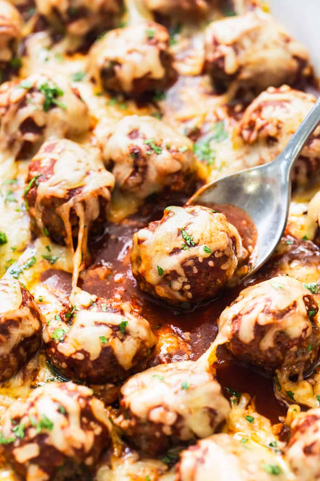 Enchilada Meatballs - Isabel Eats