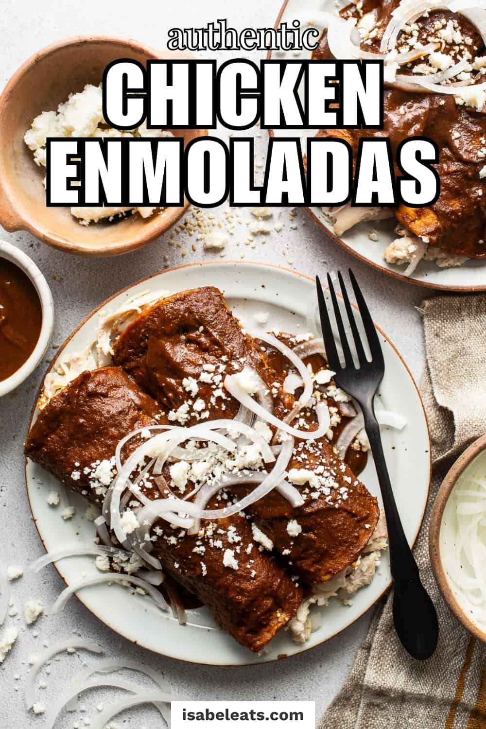 Enmoladas (Chicken Mole Enchiladas)