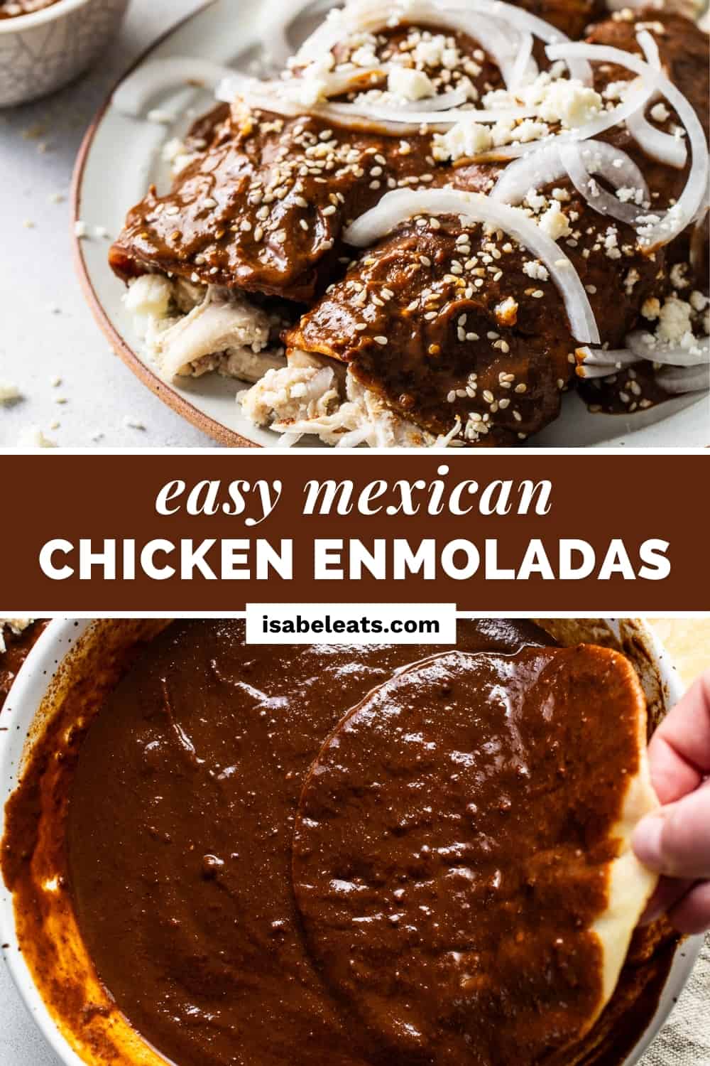 Enmoladas (Chicken Mole Enchiladas)