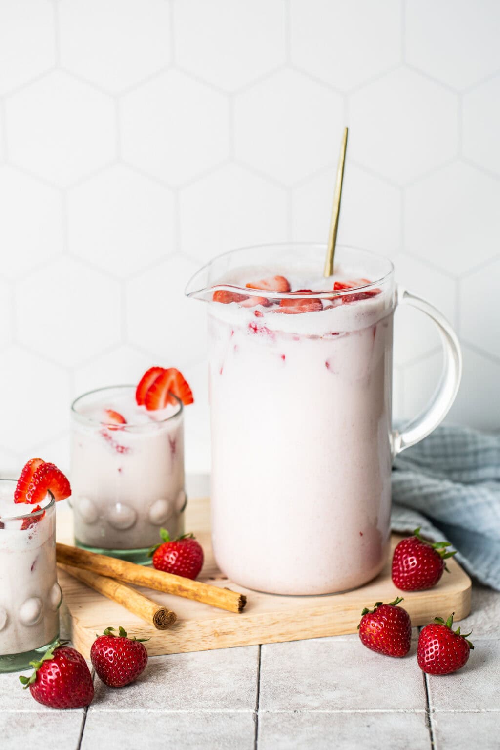 Strawberry Horchata - Isabel Eats