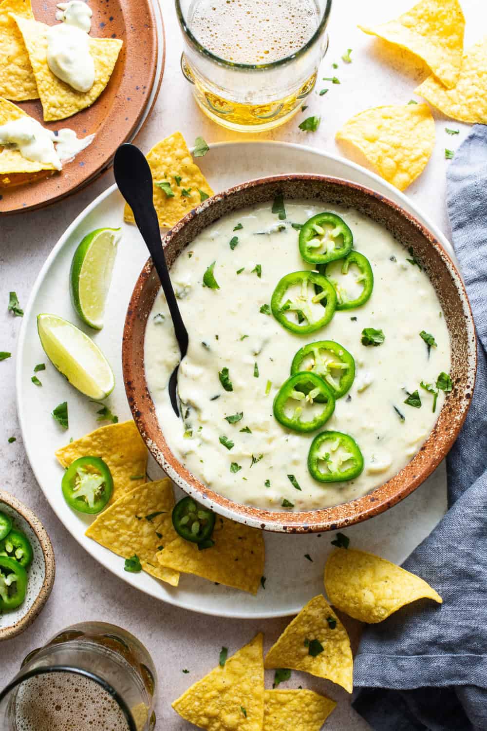 Salsa Verde Queso Dip - Isabel Eats