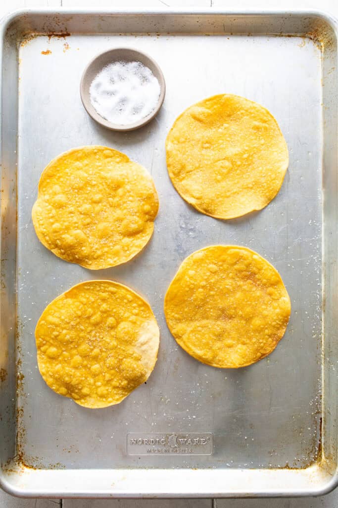 Homemade Tostada Shells (Baked and Air Fryer) - Isabel Eats