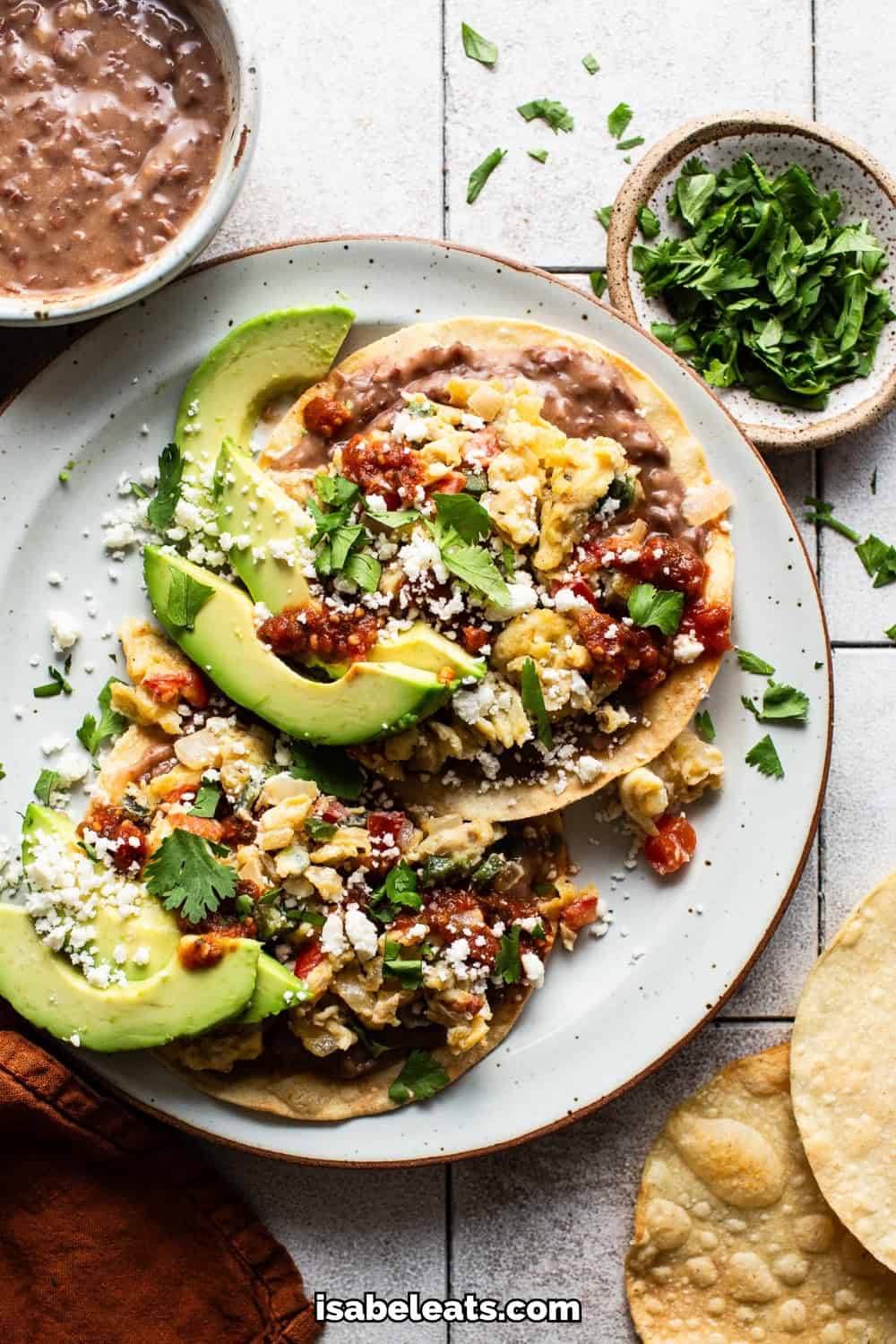 Easy Breakfast Tostadas Recipe - Isabel Eats