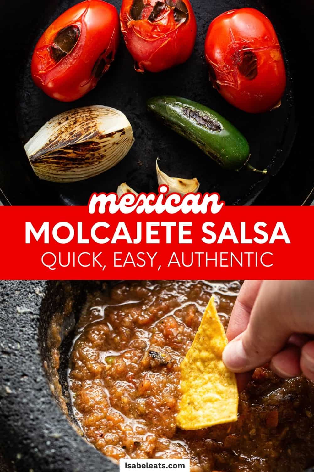 Molcajete Salsa - Isabel Eats